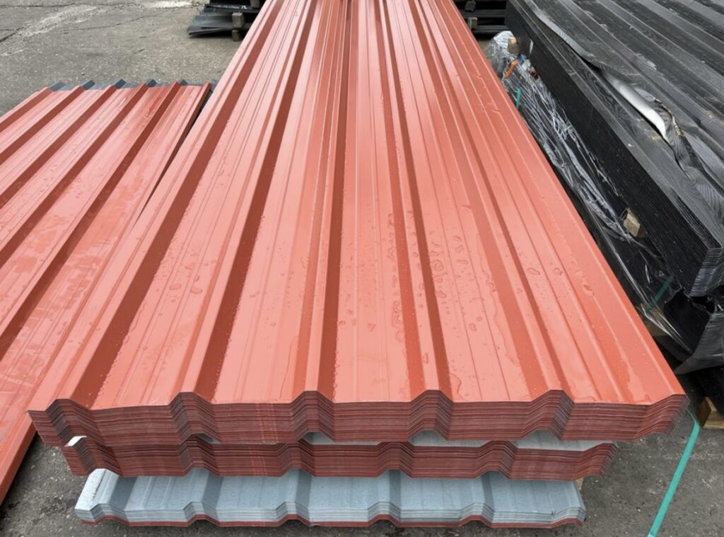 Terracotta PVC-Coated Steel Roofing 0.5mm | 8 & 10ft Lengths