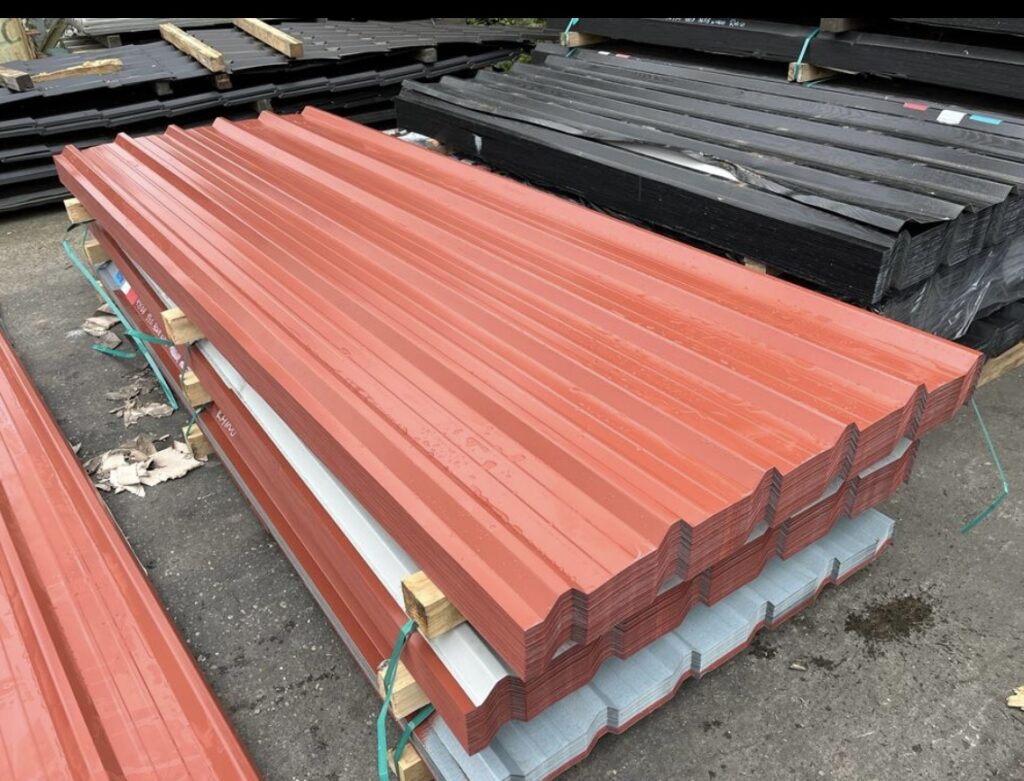 Terracotta PVC-Coated Steel Roofing 0.5mm | 8 & 10ft Lengths