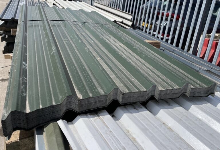 Cheap Juniper Green Box Profile 32/1000 PVC Plastisol Coated Steel ...