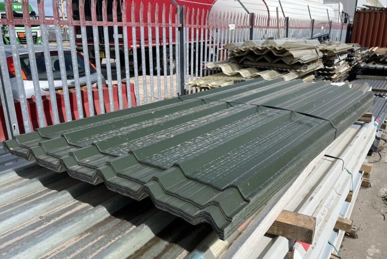 Cheap Juniper Green Box Profile 32/1000 PVC Plastisol Coated Steel ...