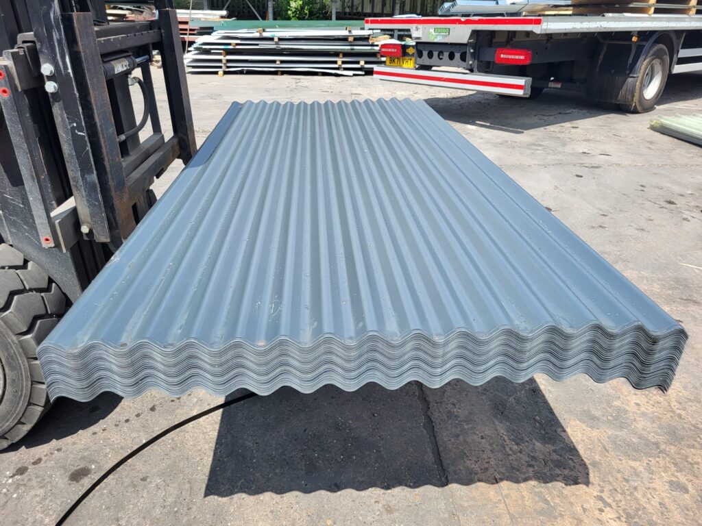Cheap packs of Anthracite PVC Coated Corrugated 3” Profile Galvanised ...